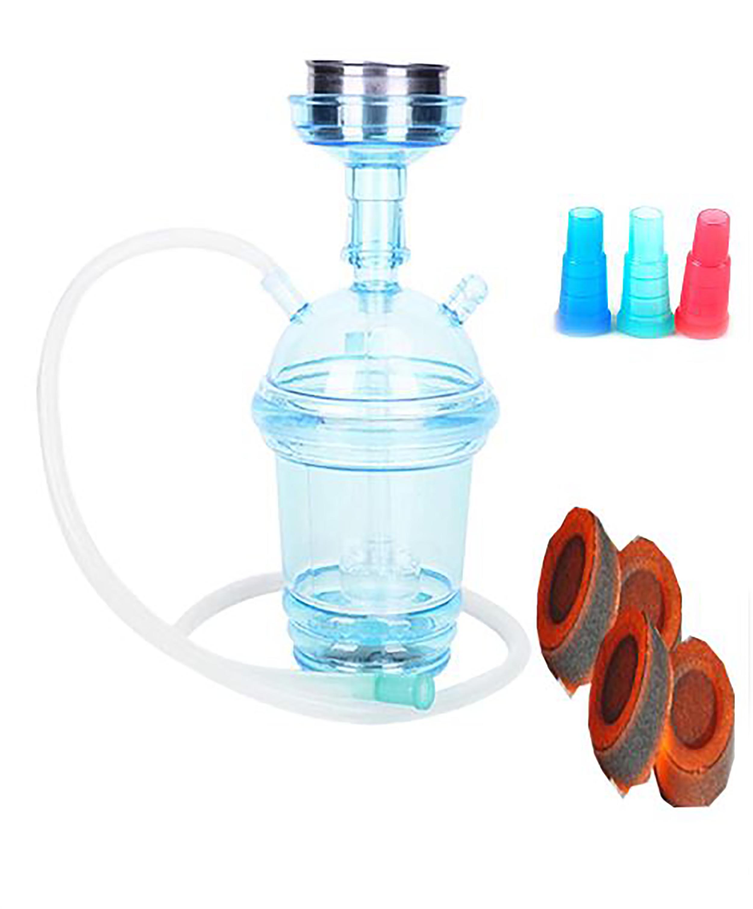 Led lights hookah assorted colors with tips and charcoal bundle ...